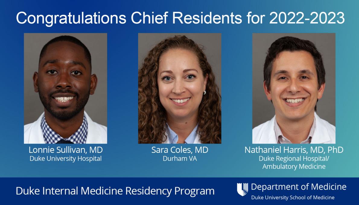 Duke Internal Medicine Chief Residents for 2022-2023 announced | Duke ...